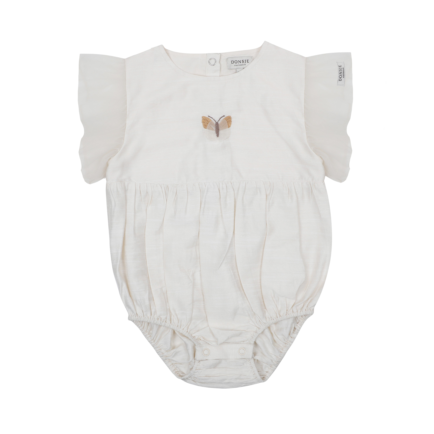 Vailen Playsuit | Vlinder | Warm White – Donsje Amsterdam