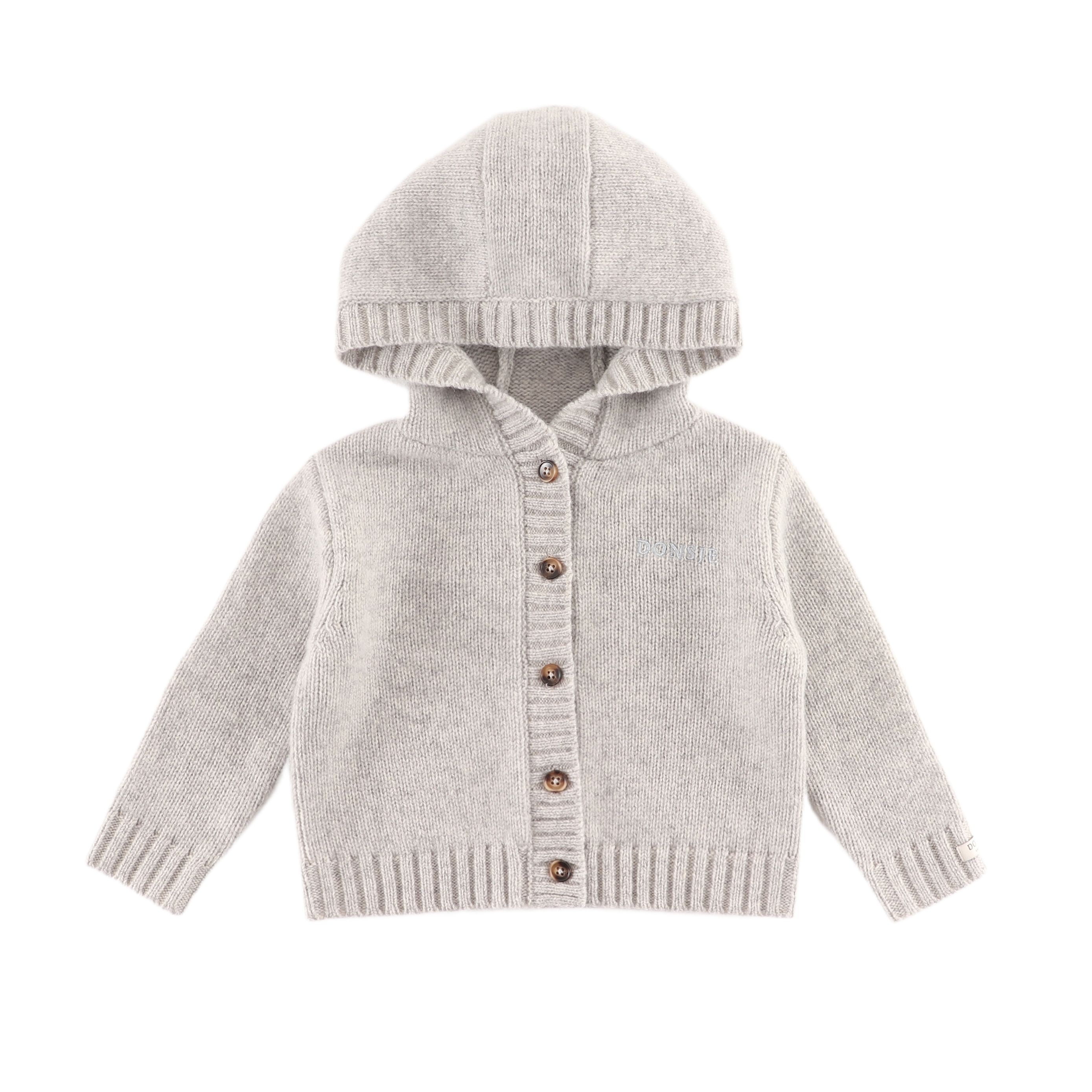 Gilane Merino Wool Cardigan | Soft Grey Melange – Donsje Amsterdam