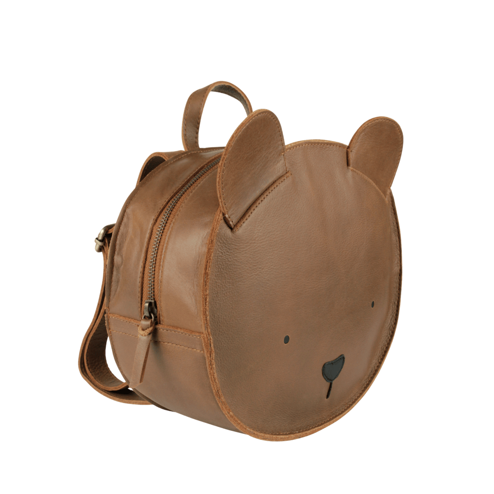 Umi Schoolbag | Bear | Cognac Classic Leather – Donsje Amsterdam