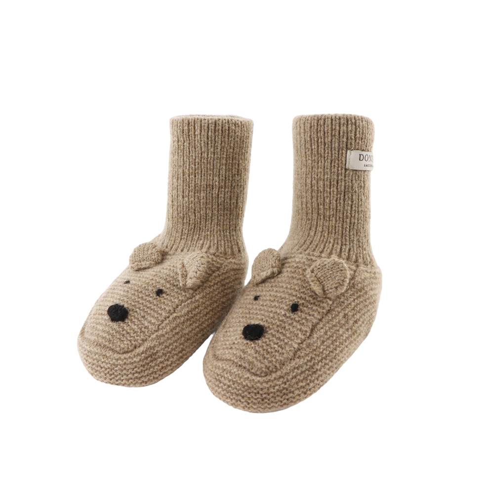 Maicer Merino Wool Booties | Bear | Milk Chocolate Melange – Donsje ...